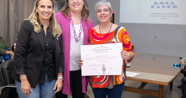 Reconocieron a Rosa Fader como Profesora Extraordinaria de la UNCuyo ...